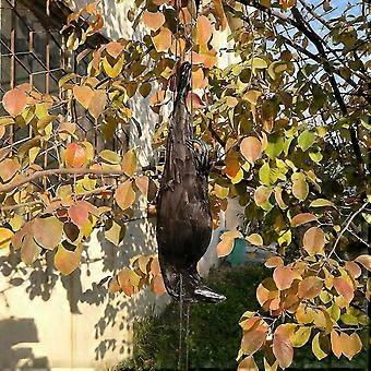 Realistic Hanging Dead Crow Decoy Lifesize Extra Black Feathered Crow ...