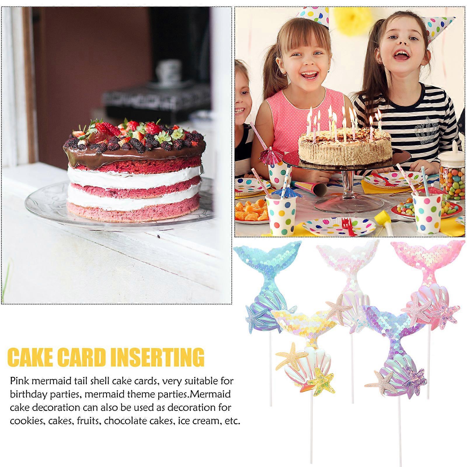 10 Pcs Cupcake Toppers Ocean Food Insert Baby Shower Mermaid Picks Pastry Appetizers Topper ...