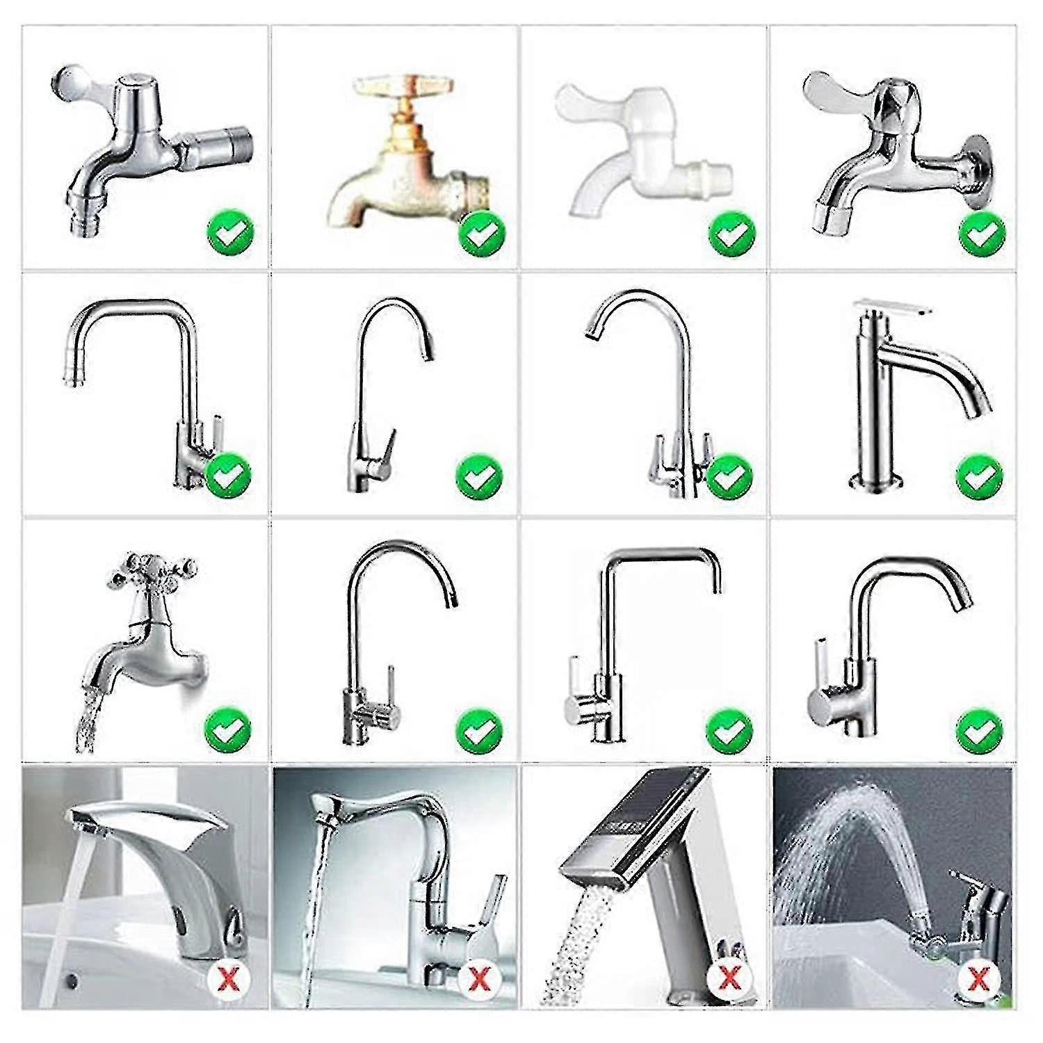 3 Pack Activated Carbon Faucet Water Filters Universal Interface Home ...