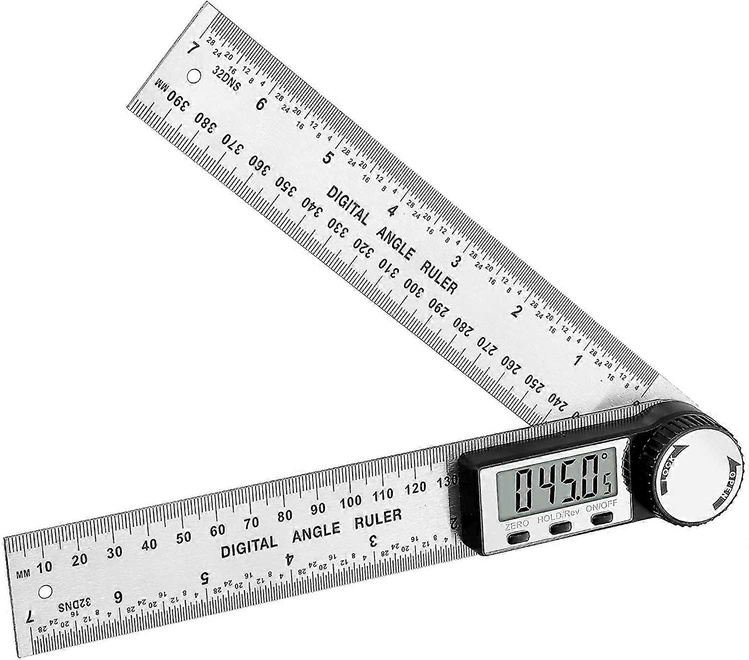 Digital Angle Ruler 2 In 1 Digital Angle Protractor With Hold/rev Zero ...