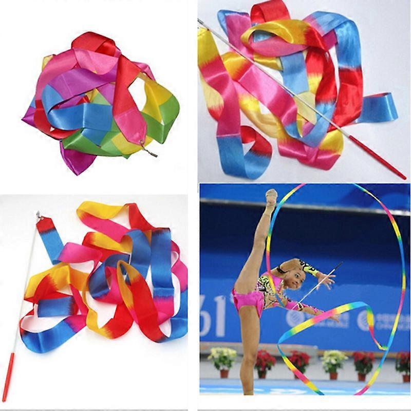 Rhythmic Gymnastics Ribbon 13.1FT Dance Ribbon Dancing Streamer with ...