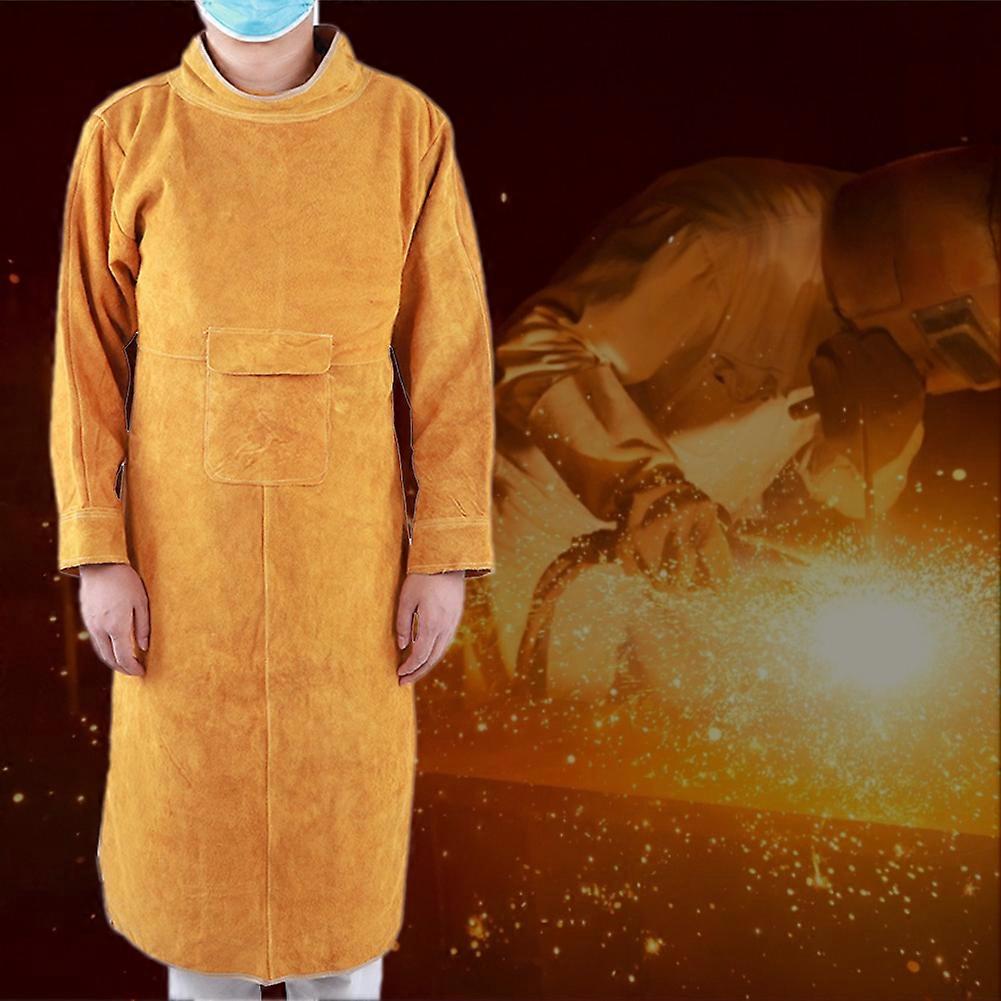 Wear Resisting Fireproof Retardant Welding Cowhide Apron Safety Welder ...