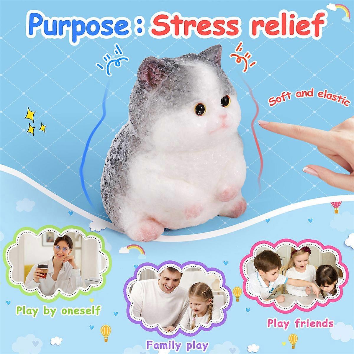 Medium Squishy Cat Toys Stress Relief Cat Squishy Toys Funny Cat ...