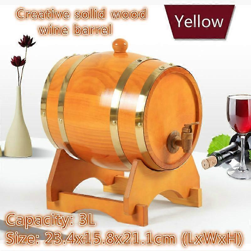 Wood Oak Timber Wine Barrel 23x23cm 3L For Beer Whiskey Rum Port ...