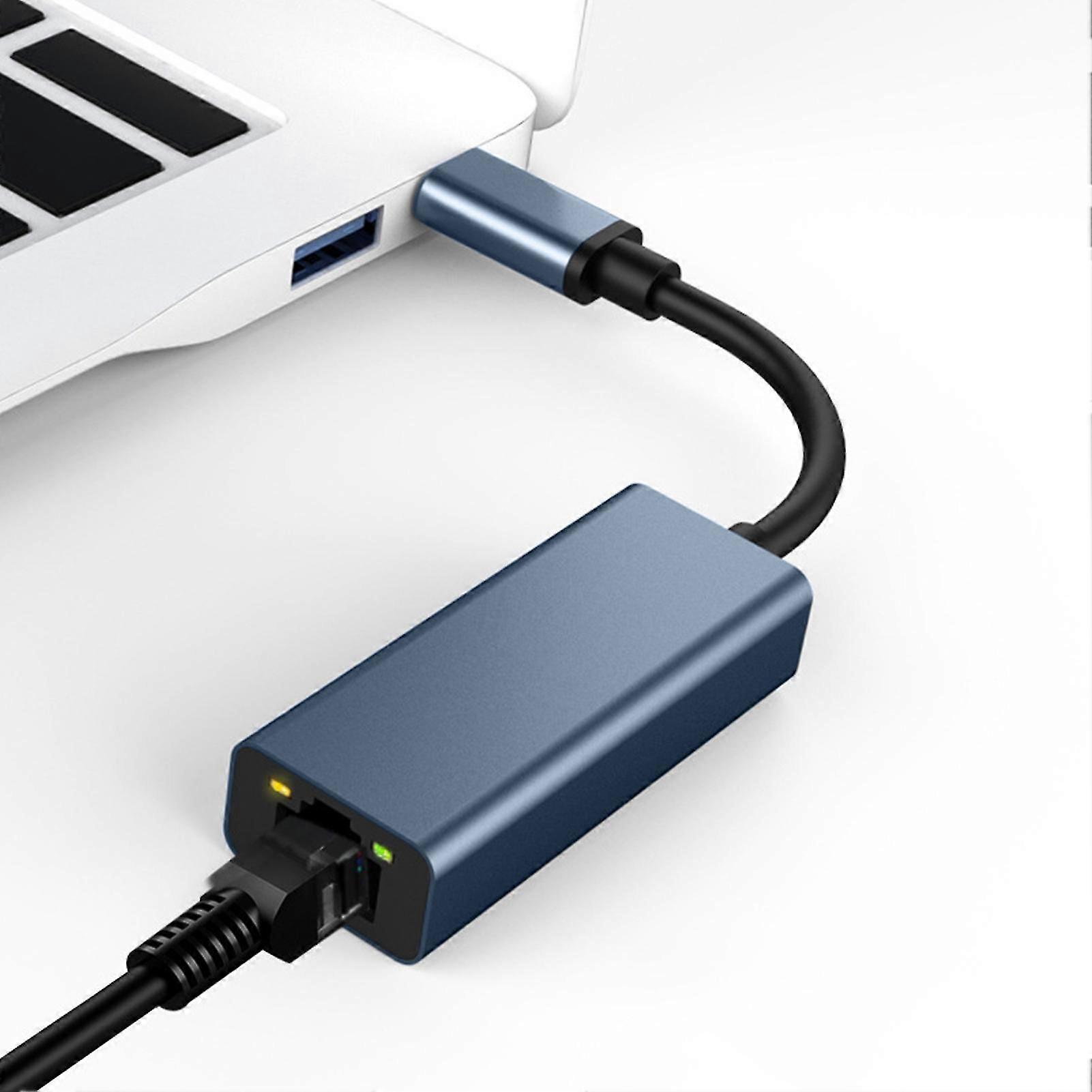 USB C Ethernet Adapter 1000Mbps Gigabit Portable High Speed Aluminum ...