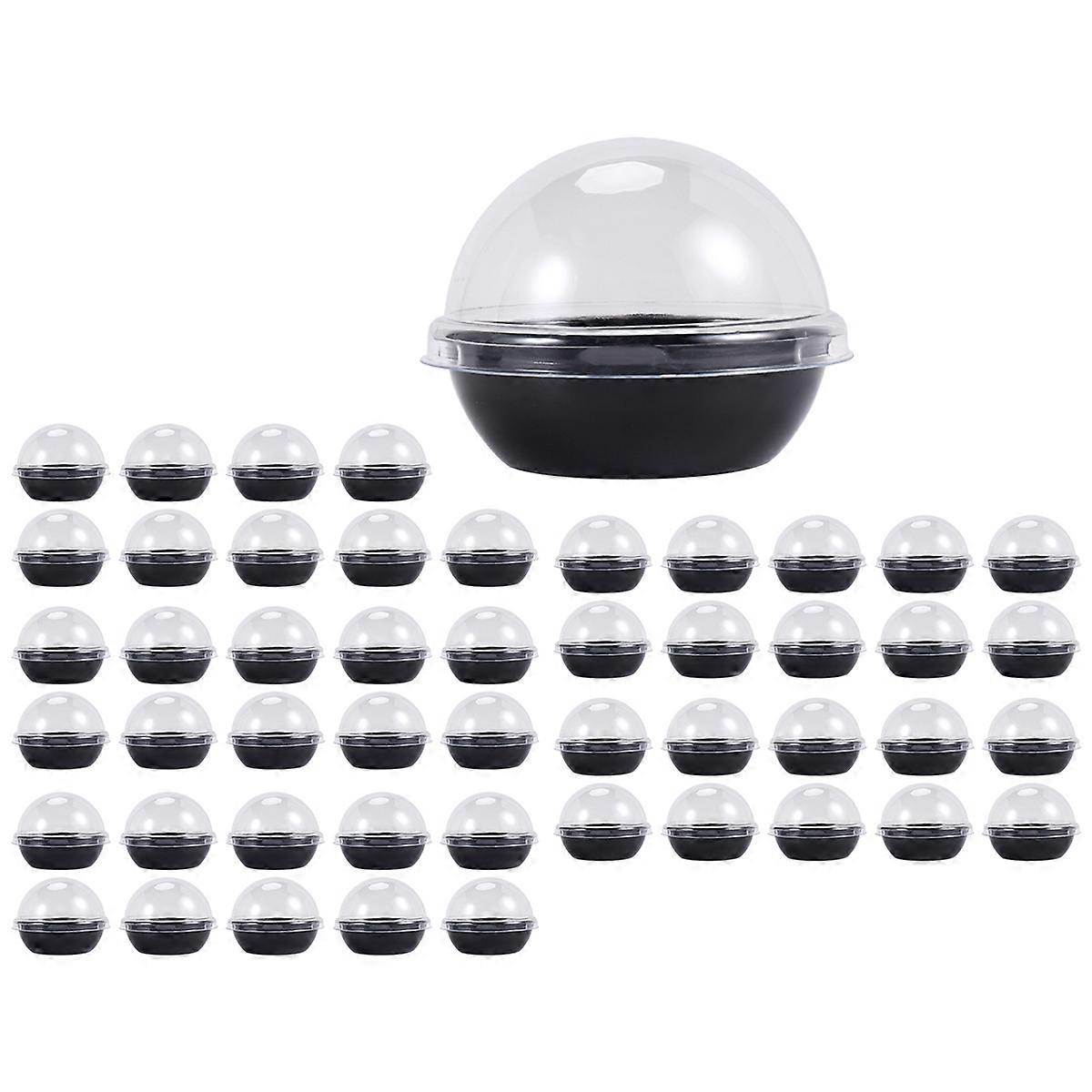 50 Pack Clear Plastic Mini Cupcake Container, Individual Packaging ...