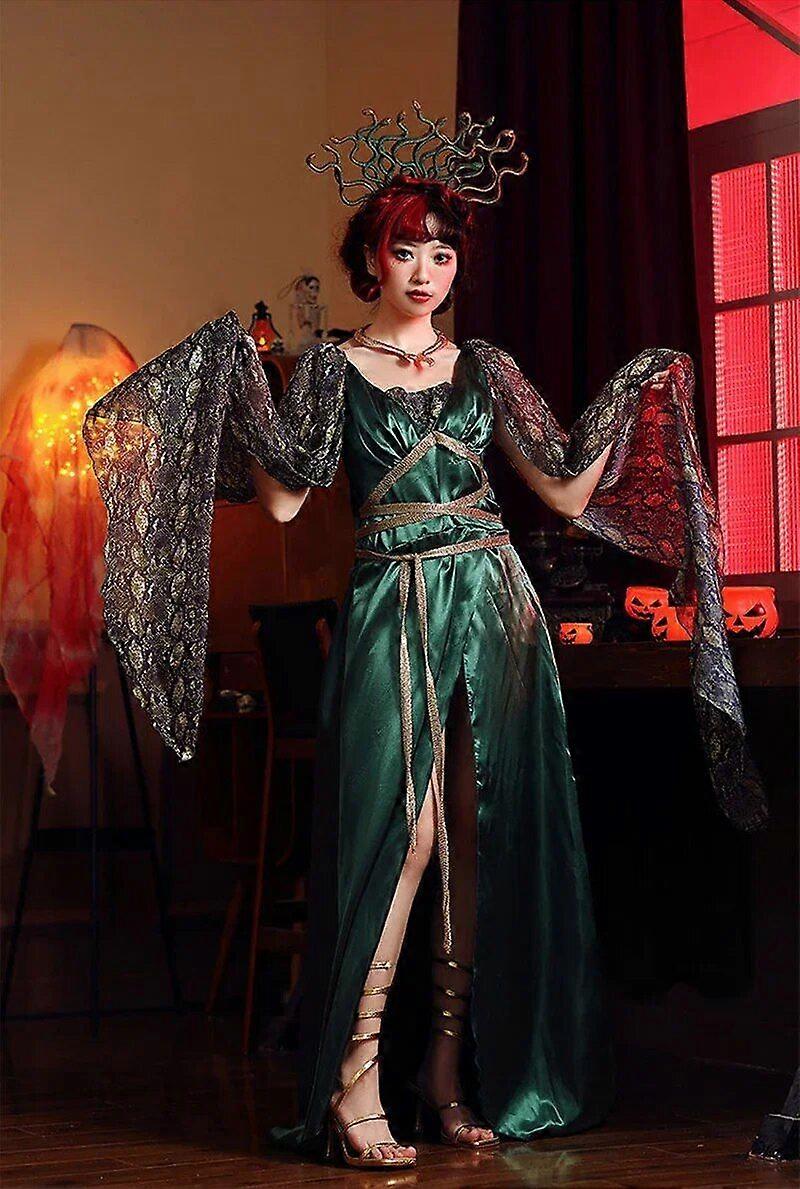 Antico Mito Greco Medusa Serpente Dea Cosplay Costume Halloween Festa ...