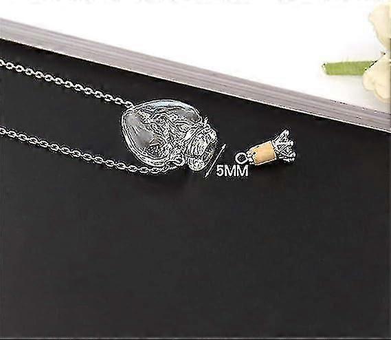 1PC Clear Heart Vial Perfume Bottle Necklaces Stainless Steel Chain ...