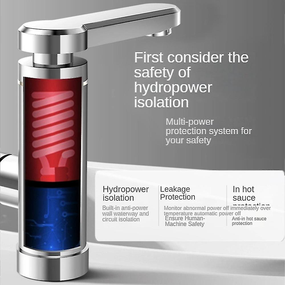Hot Water Heater Faucet Tankless 3000w Electric Fast Heating Tap Water ...
