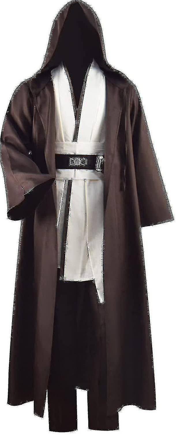 Adult Tunic Costume For Jedi Outfit Skywalker Costume Hooded Robe Cloak ...