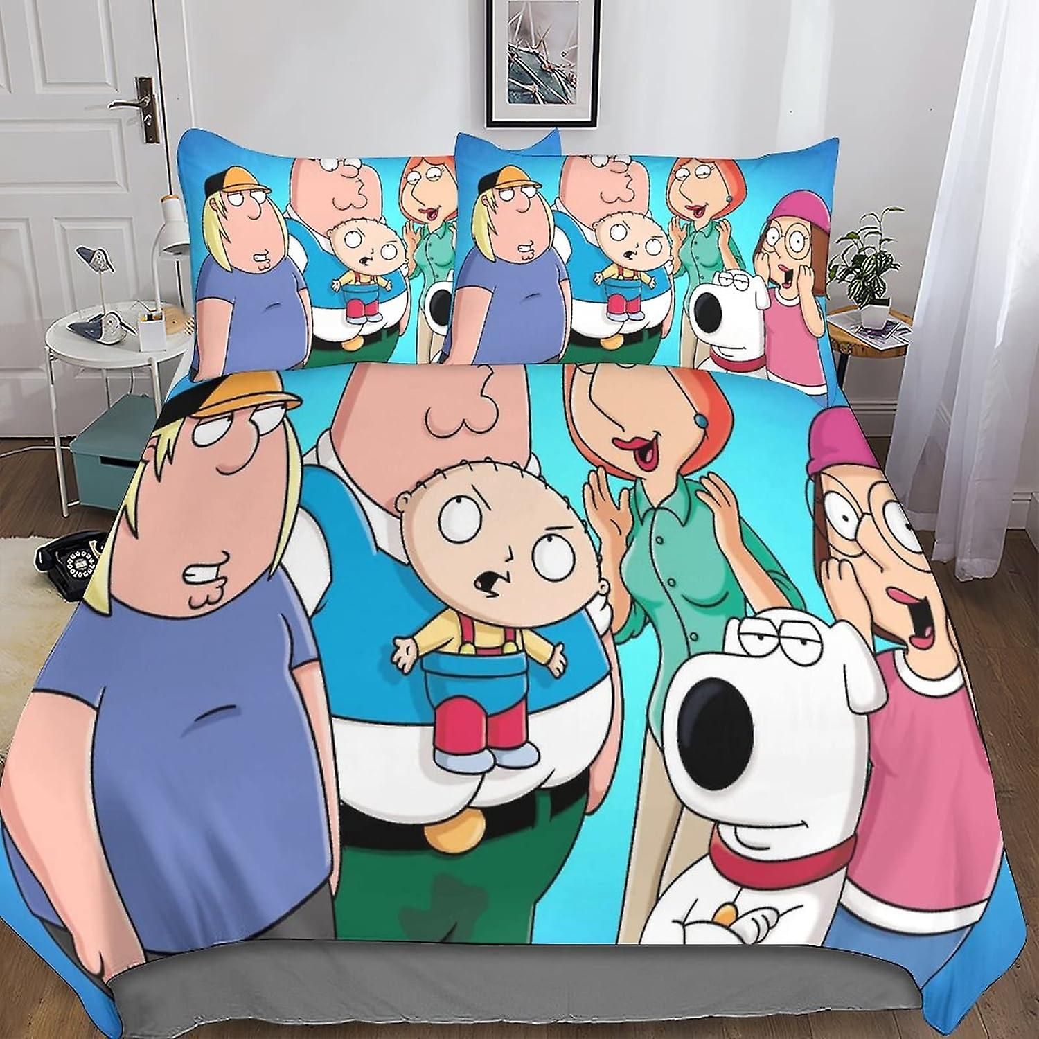 ALXFFBN Family Guy Duvet Cover 3 Piece Set 3D Quality Bedding Anime ...
