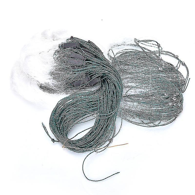 25m 3 Layers Monofilament Gill Fishing Net With Float Fish Trap Fishing ...