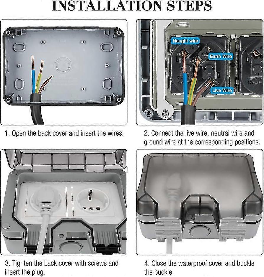 Outdoor socket outlet IP66 weatherproof for outdoor use wall socket ...