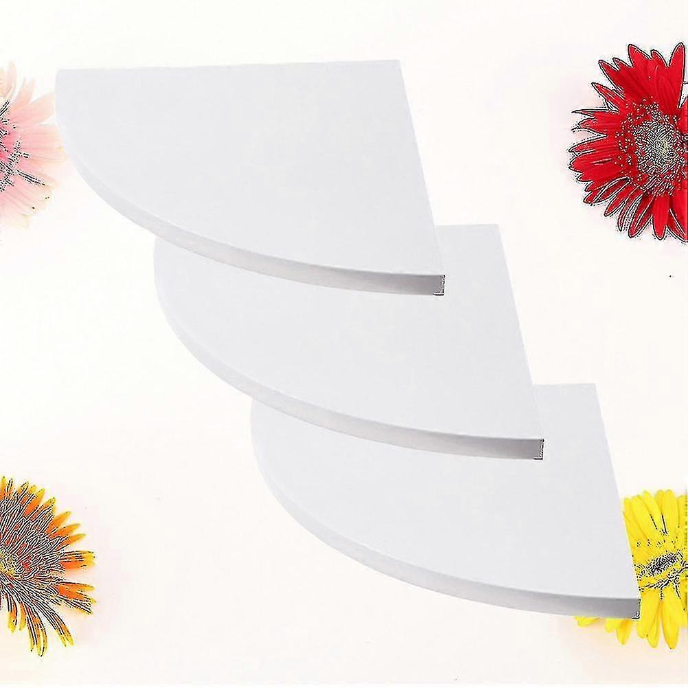 3 Pcs/set Wooden Bookcases 3 Tier Wooden Caddy Sundries Display Wall ...