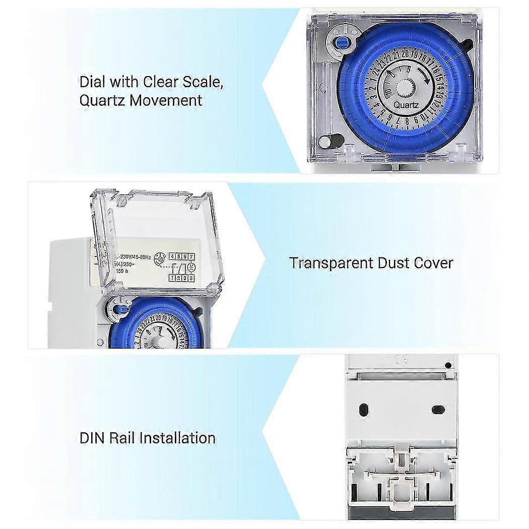 Mechanical 24 Hours Timer Switch Ac 220-240v 15 Minutes Interval 96 ...