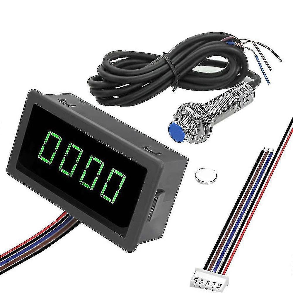 Digital Led Tachometer Rpm Speed Meter+hall Proximity Switch Sensor Npn ...