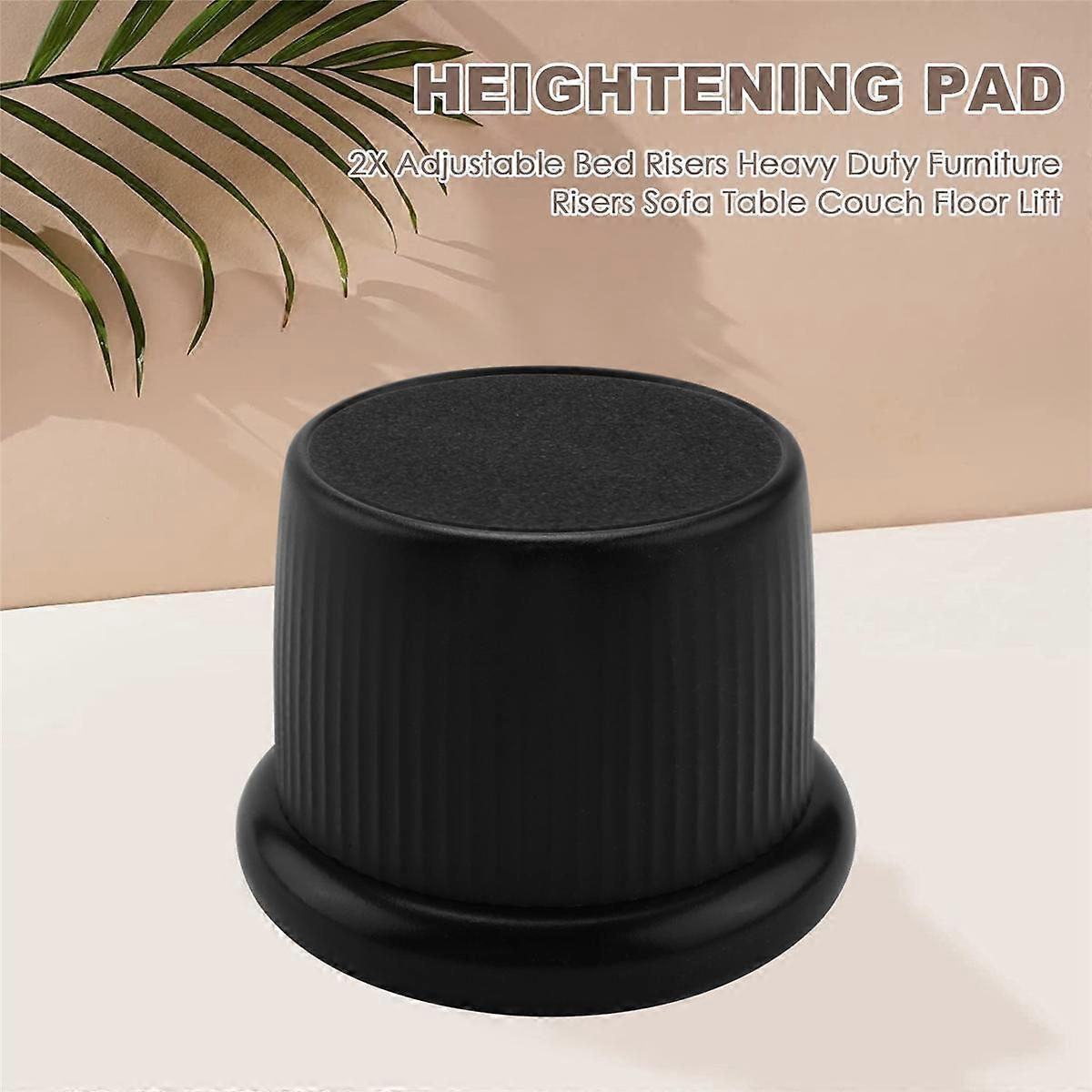 2X Adjustable Bed Risers Heavy Duty Furniture Risers Sofa Table Couch ...