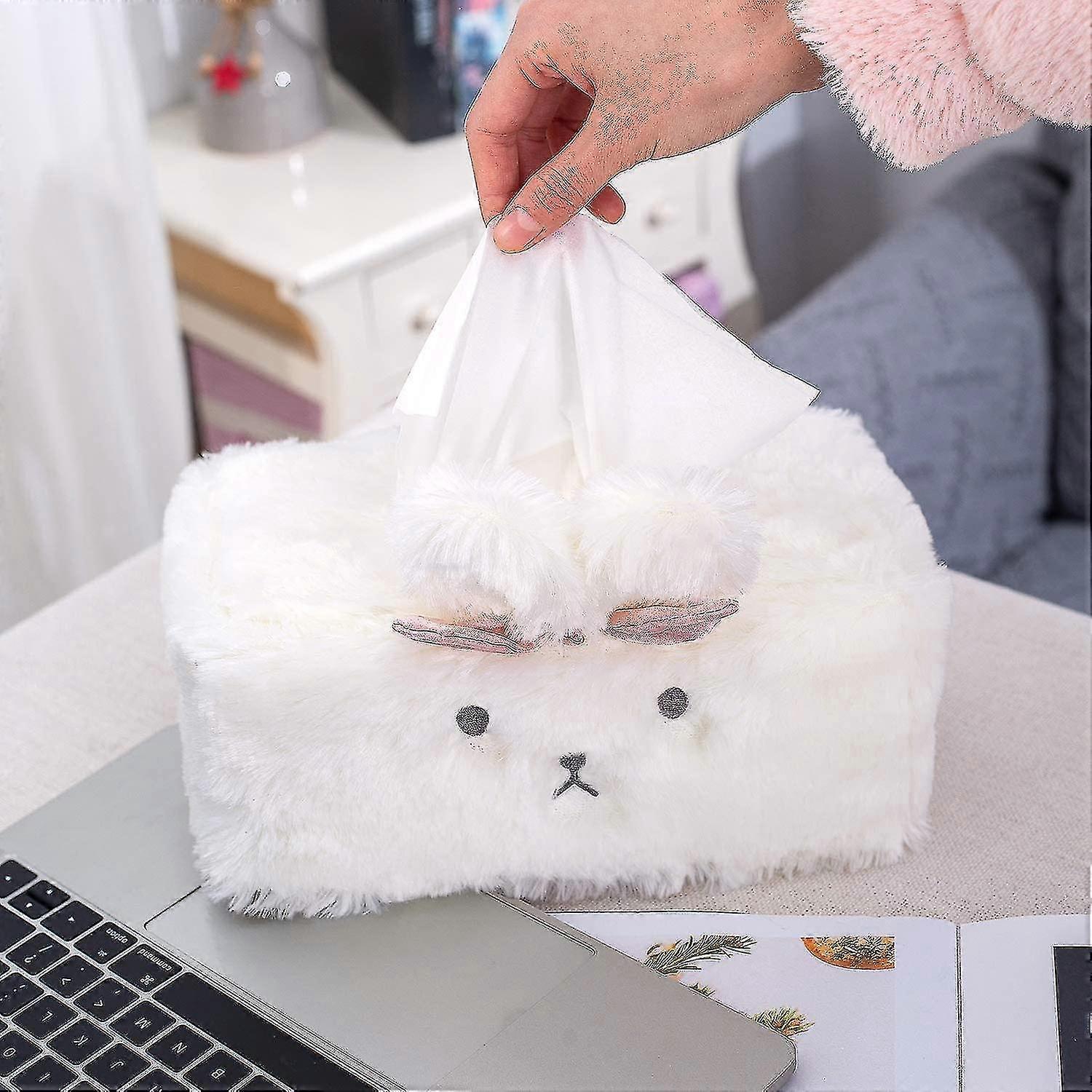 Tissue Holder Decoration, Cute Tissue Box Cover, Fluffy Plush Cover ...