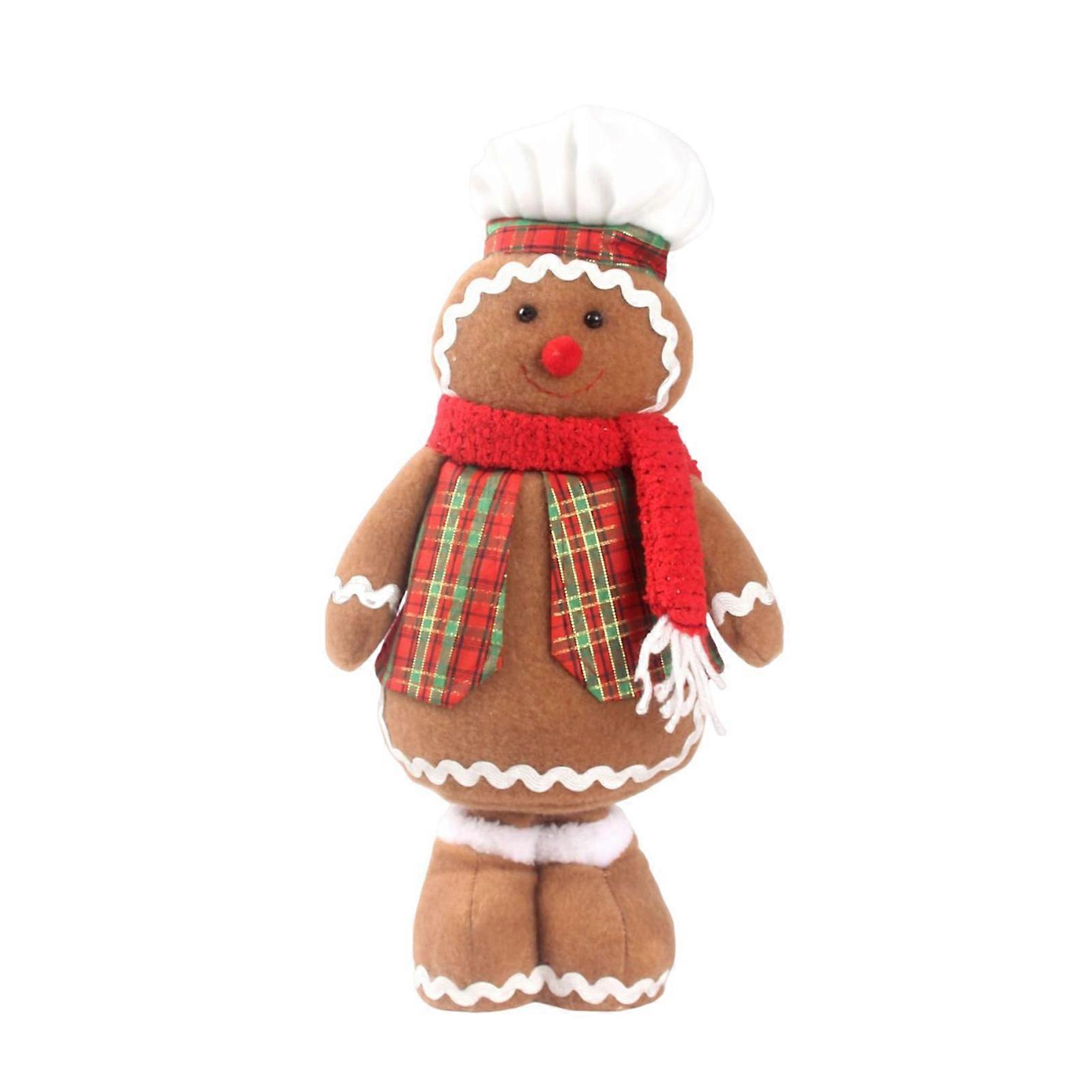 Telescopic Gingerbread Man Doll Standing Gingerbread Man Plush Doll ...