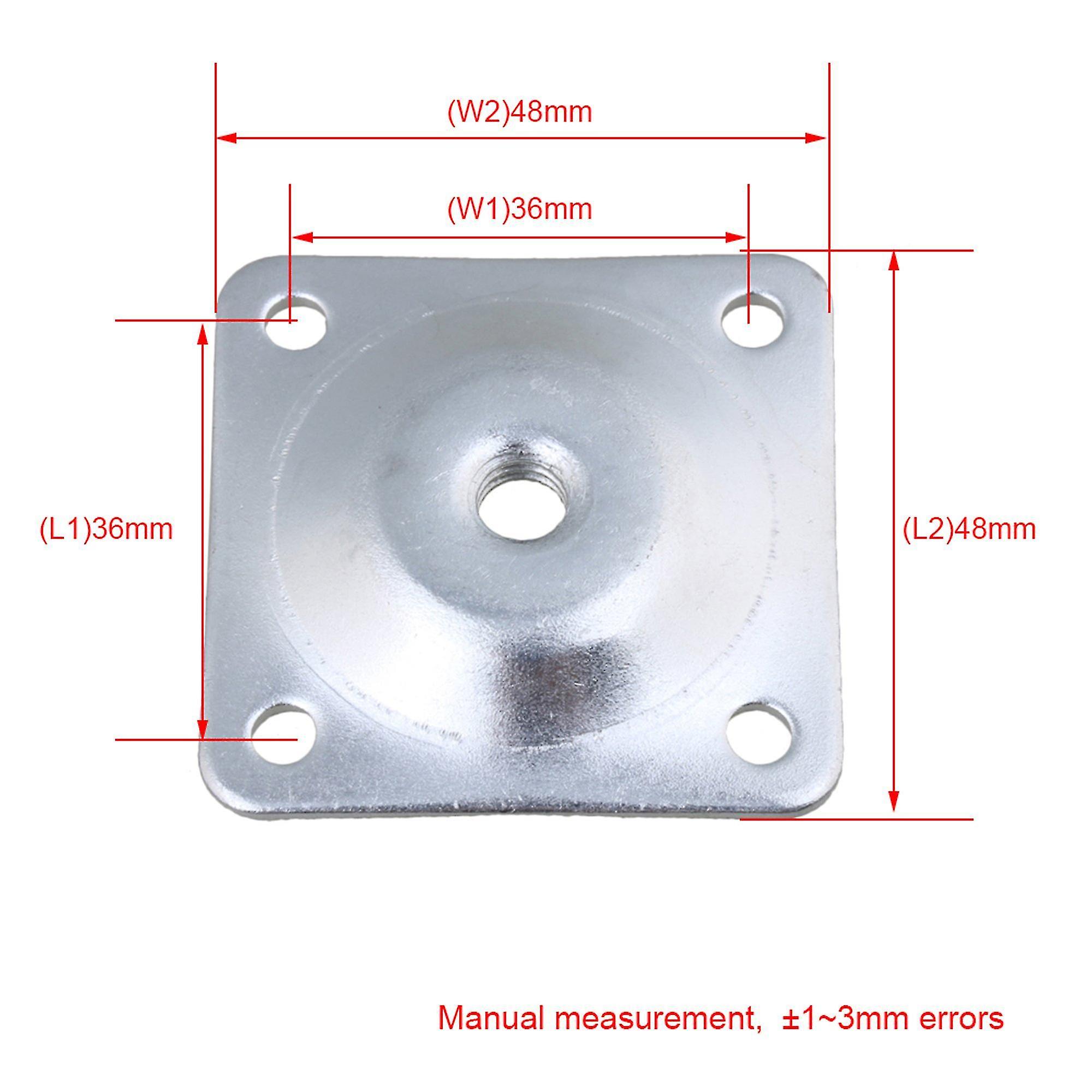 Table Legs 48x48mm Square Iron Silver Furniture Leg Attachment Plates ...