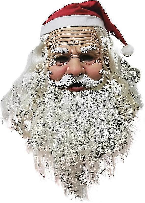 Christmas Santa Claus Mask, Realistic Latex Mask Full Over Head Masks ...