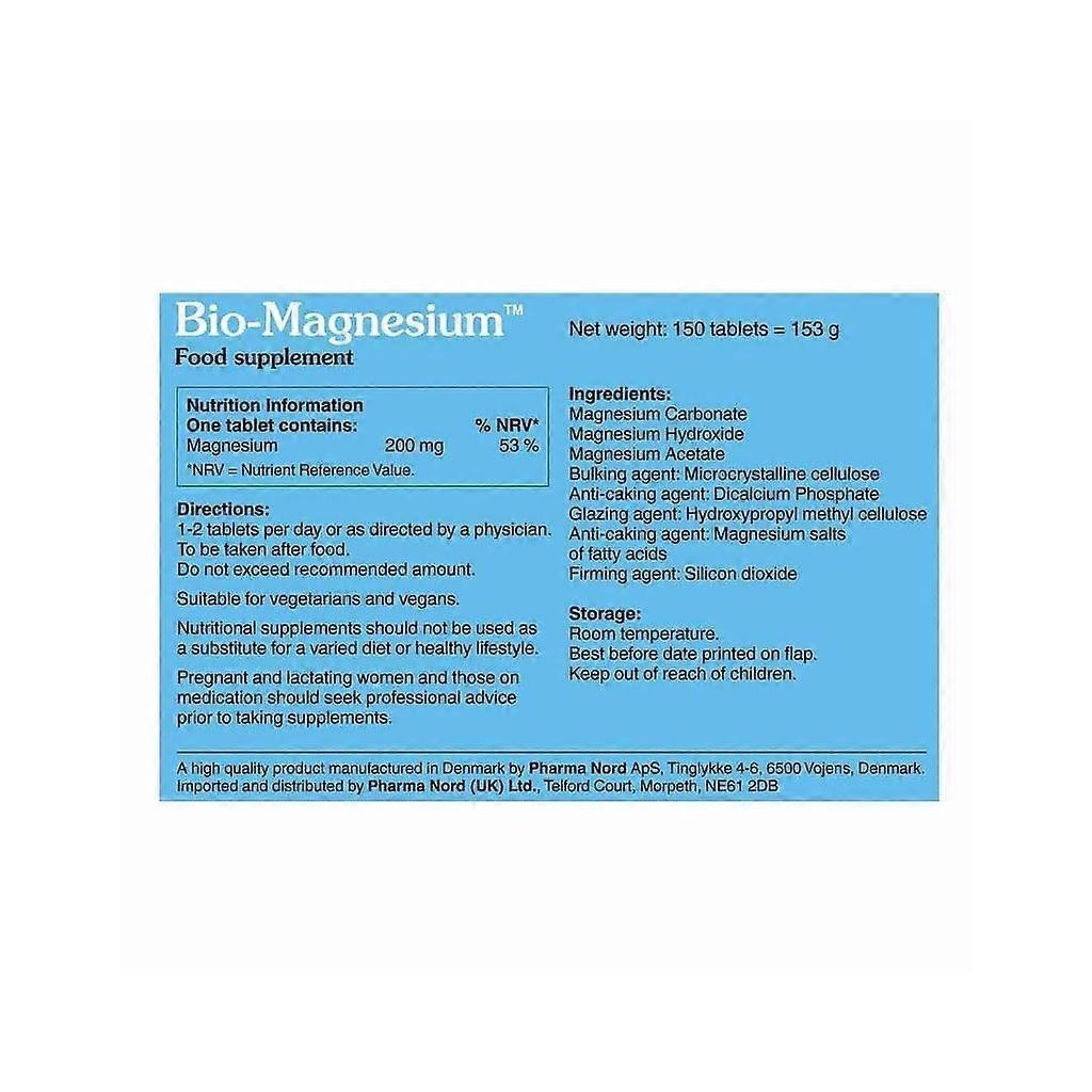 Pharma Nord Bio-Magnesium 200mcg Tabletten 150 | Fruugo NL