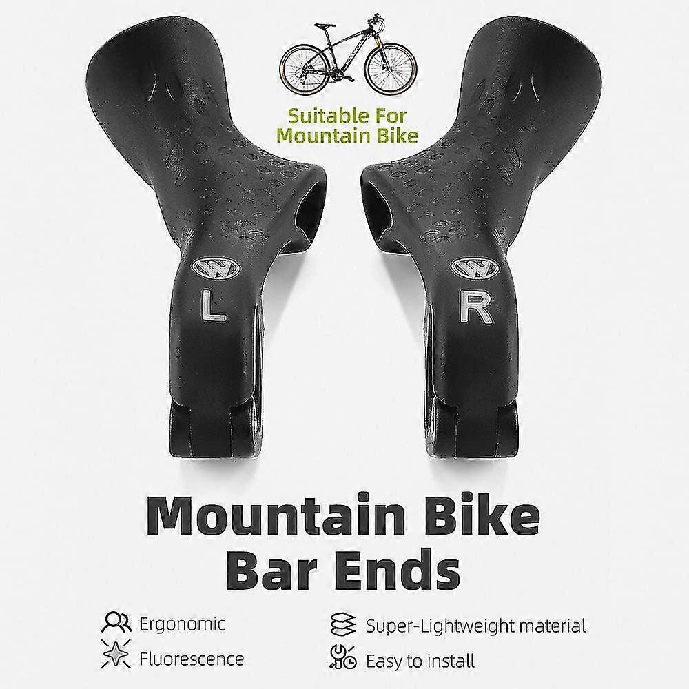 1 Pair Mountain Bike Handlebar Ends 22.2mm Bicycle Bar Ends Nylon ...