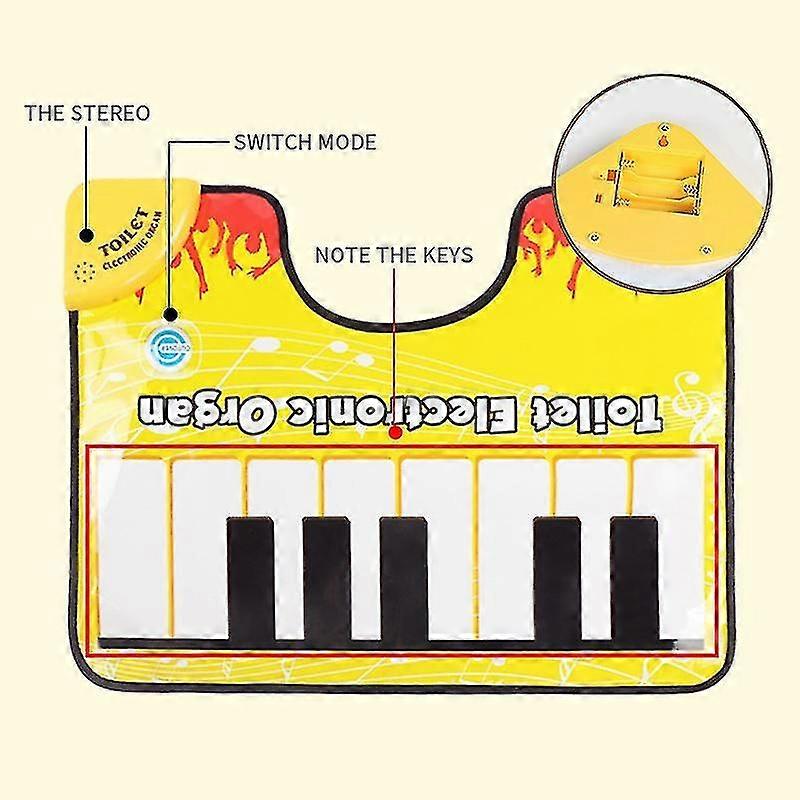 Potty Piano Sounding Rug Bathroom Fun Toe Tapping Musical Keyboard ...