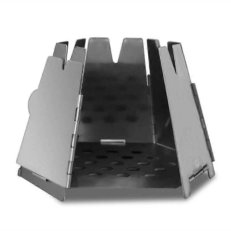 Lixada Folding Wood Stove Folding Stainless Steel Hexagon Wood Stove ...