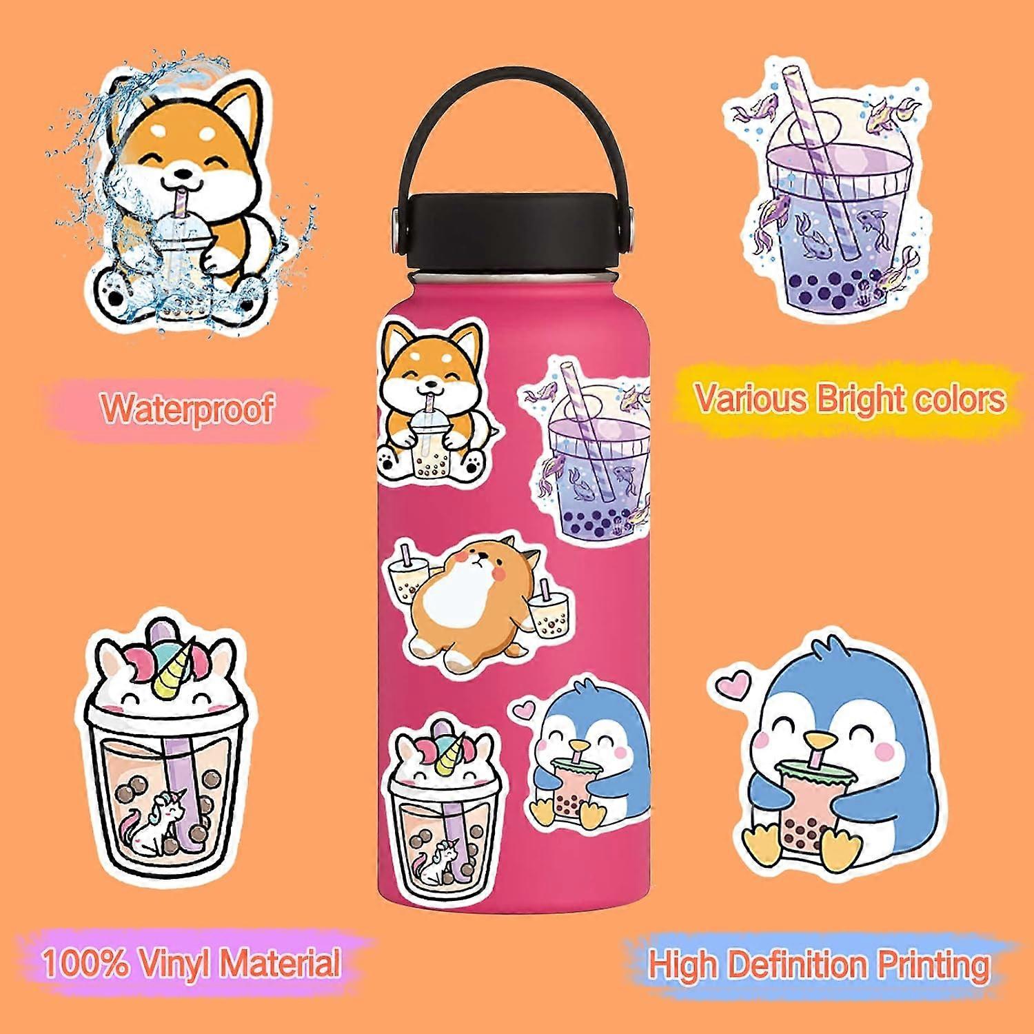 Boba Stickers 105PCS Kawaii Bubble Tea Stickers,Drink Stickers, Vinyl ...