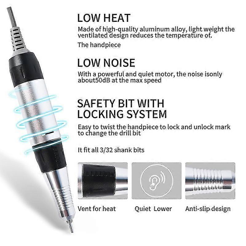 35000rpm Electric Nail Drill Machine Mill Cutter Sets For Manicure Nail ...