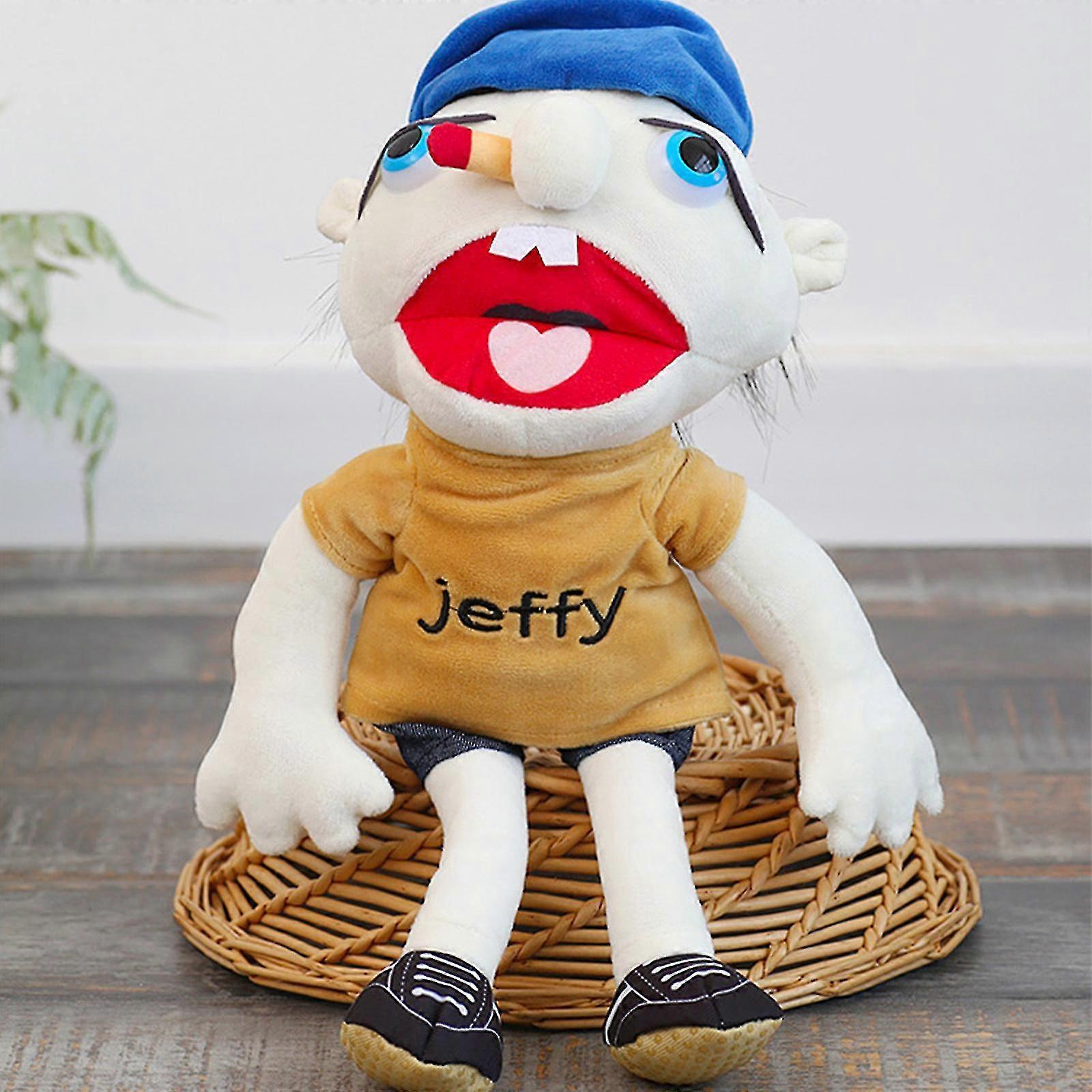 24in/60cm Large Jeffy Boy Soft Hand Puppet Talk Show Fun Party Doll ...