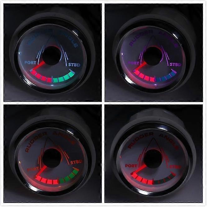 52MM Boat Marine Rudder Angle Indicator 0-190 Ohm 8 Color Backlight 12V ...