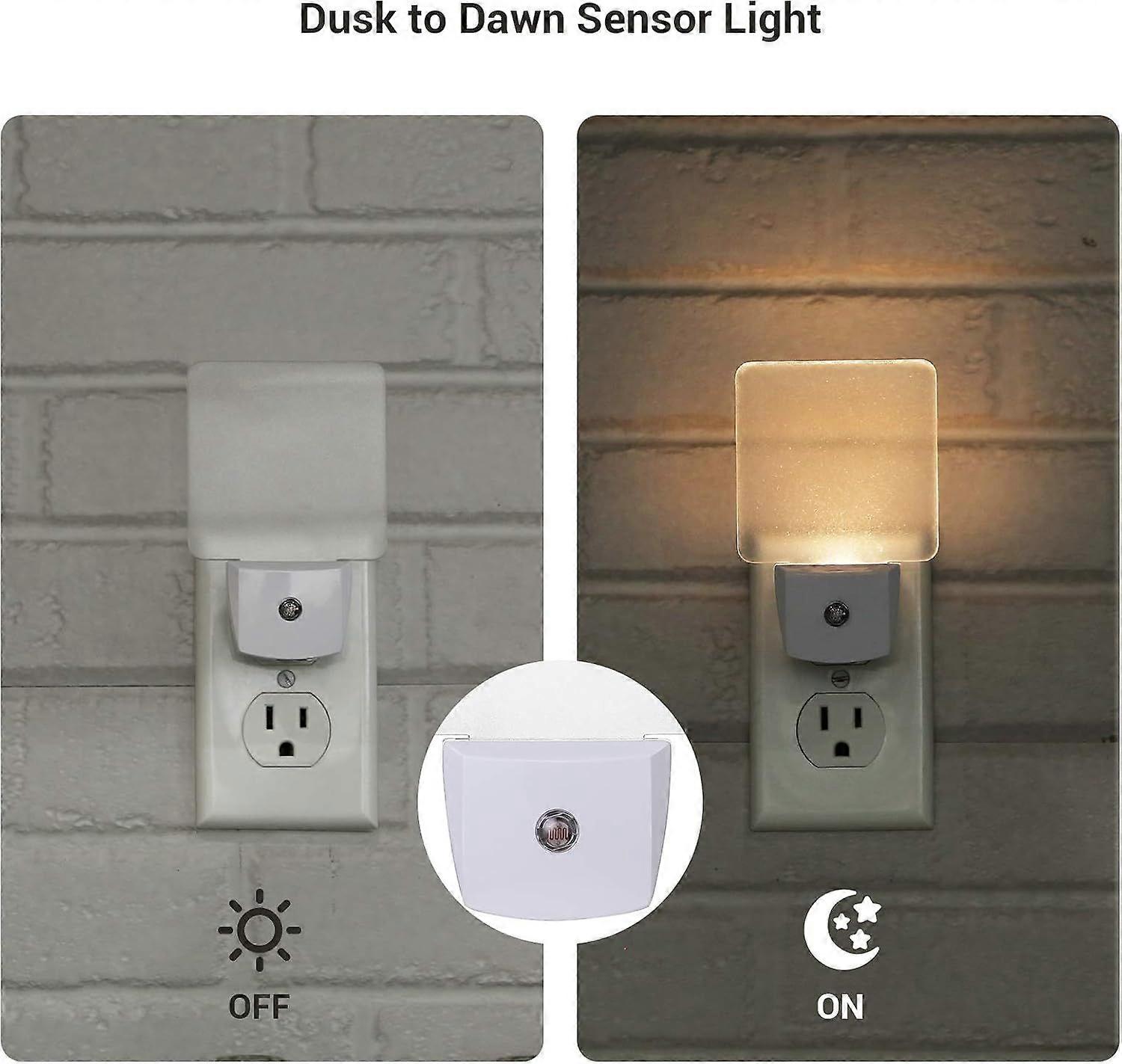 Plug-in LED Night Light with Light Sensor,Warm White, Dusk to Dawn ...