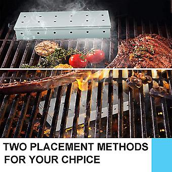 Roestvrij staal Bbq Smoker Box voor het grillen van barbecue ...