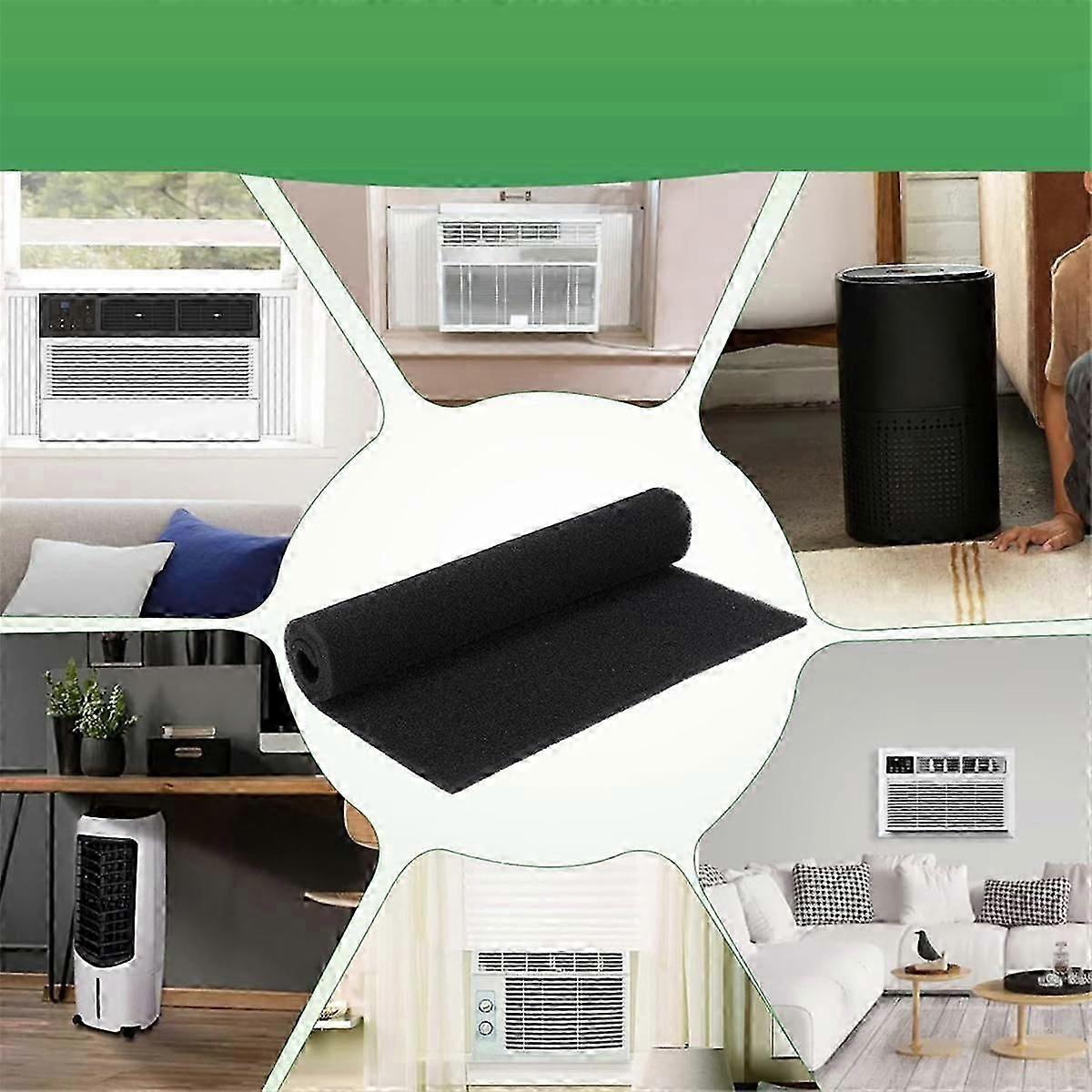 2 Pcs Window Air Conditioner Filters 24 X 15 X1/4inch Cut to Fit Foam ...