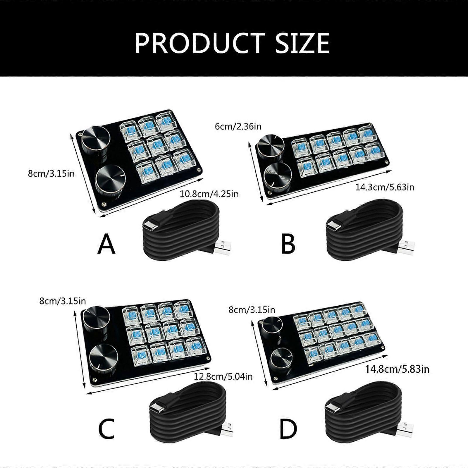 Advanced Programmable Macro Keyboards Mechanical Gaming Keypad,Wire Hot ...