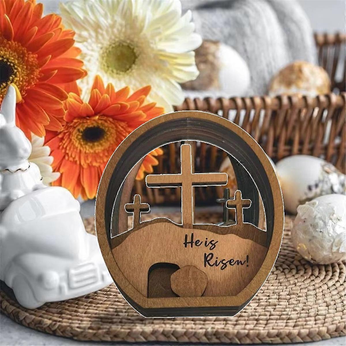 Christian Easter Decoration Resurrected Tomb Tiered Resurrection Scene ...