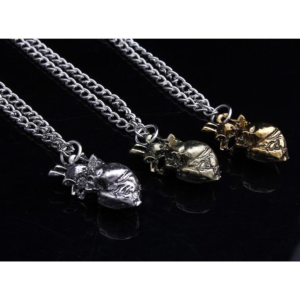 Retro Vintage 3d Anatomical Human Hollow Heart Pendant Necklace Sweater ...