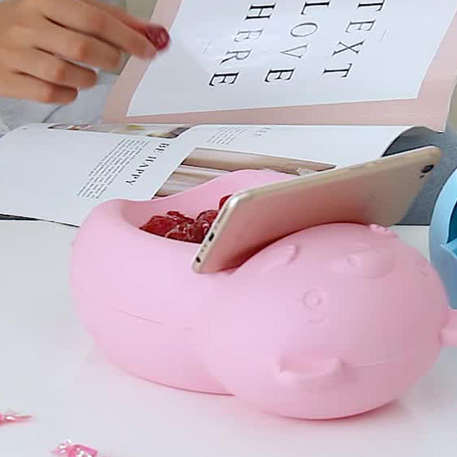 Cute Cartoon Animal Lazy Snack Bowl Double Layer Dried Fruit Plate Box ...