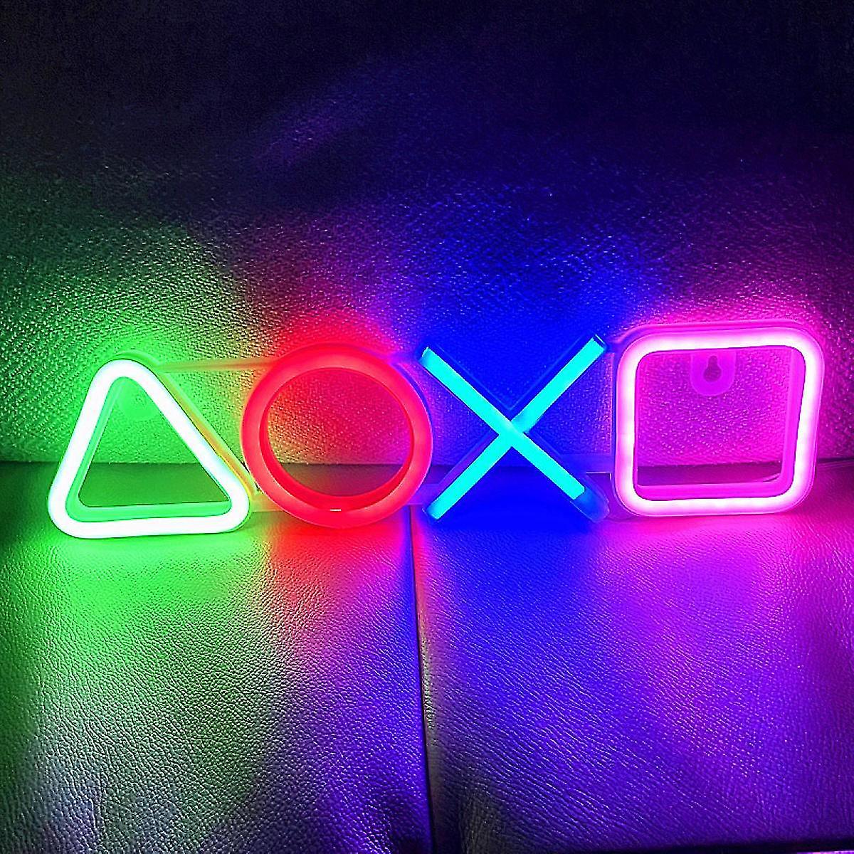 Playstation Neon Sign - Led Wall Decor For Bedroom - Usb Powered Gaming ...