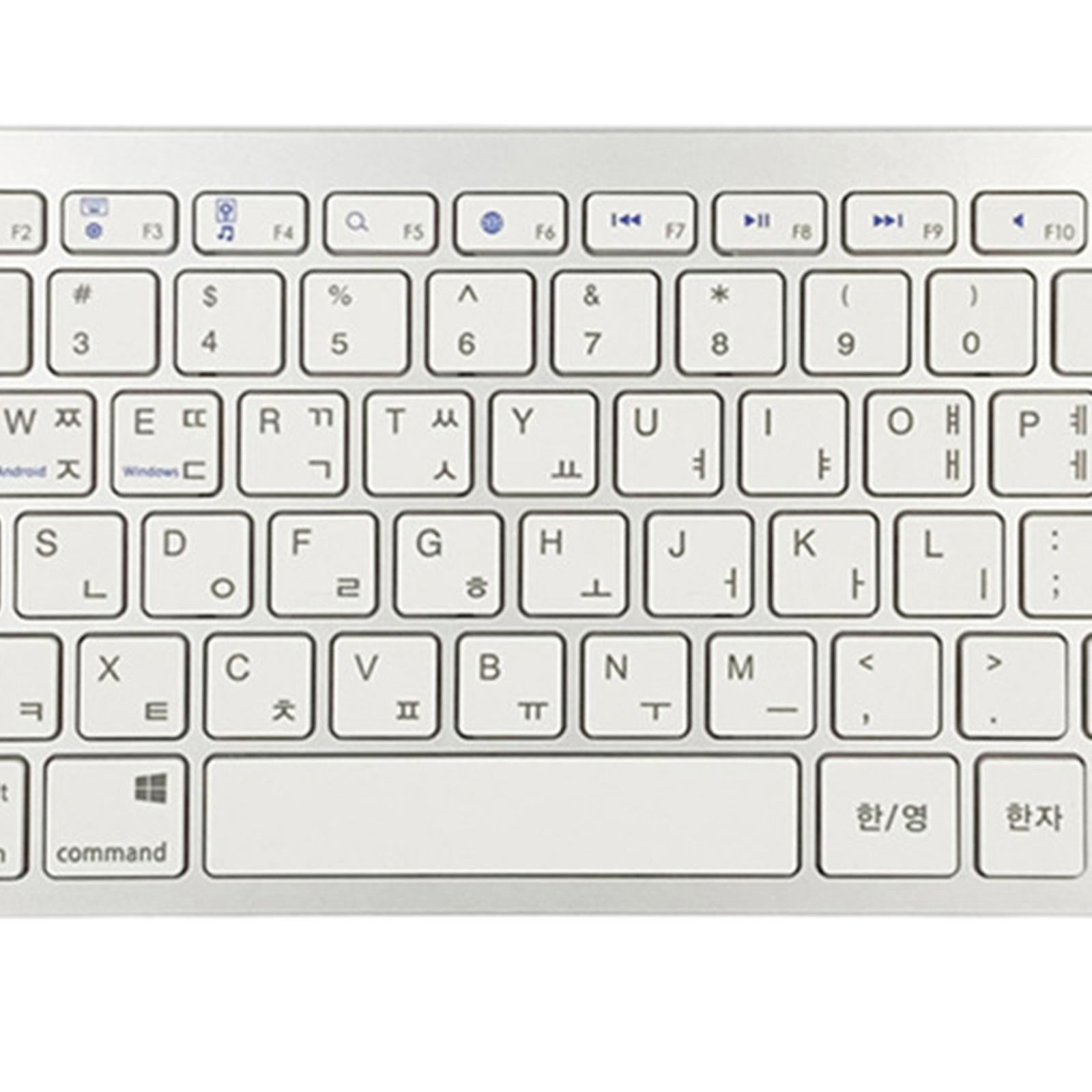Silver Mini Korean 78 Keys Wireless Bluetooth Keyboard for iPad | Fruugo UK
