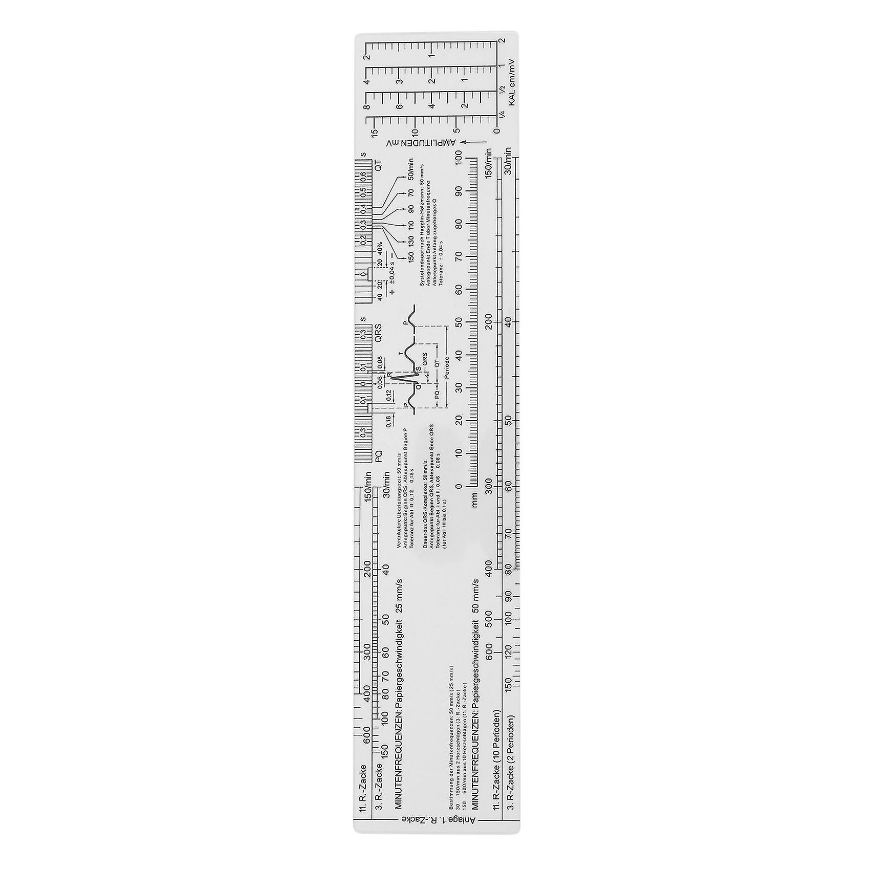 Ekg Ruler Pocketcard In English | Fruugo UK