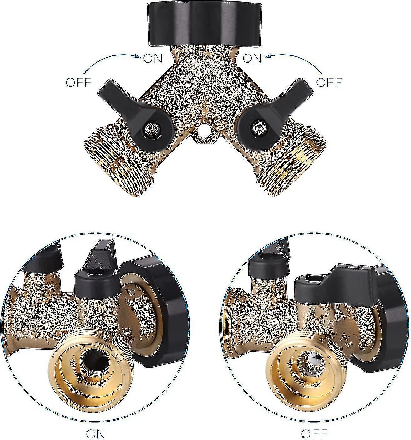 Double Washing Machine Faucet, Brass Garden Faucet Splitter, Y ...