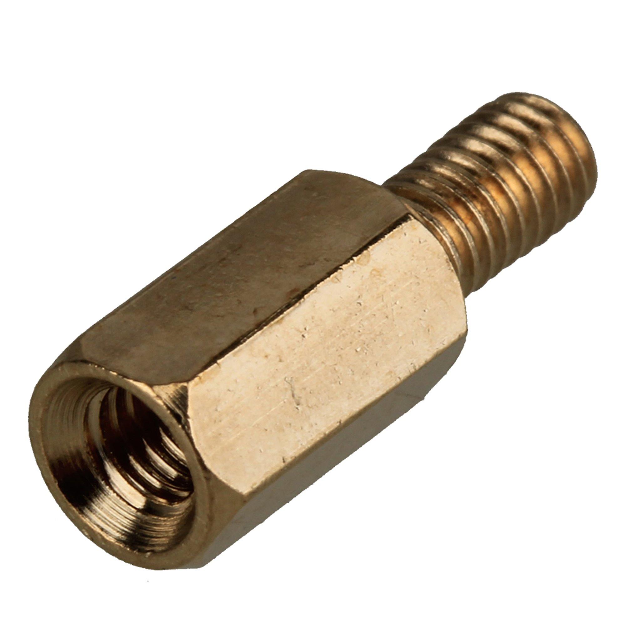 50 PCS 10mm+6mm Brass Hex Standoff Screw Pillars M3 PC Case Motherboard ...