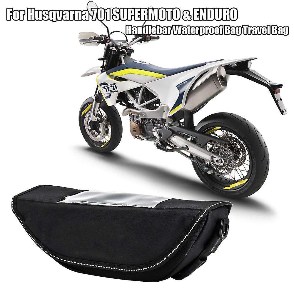 For Husqvarna 701 Supermoto & Enduro Handlebar Waterproof Bag Travel ...