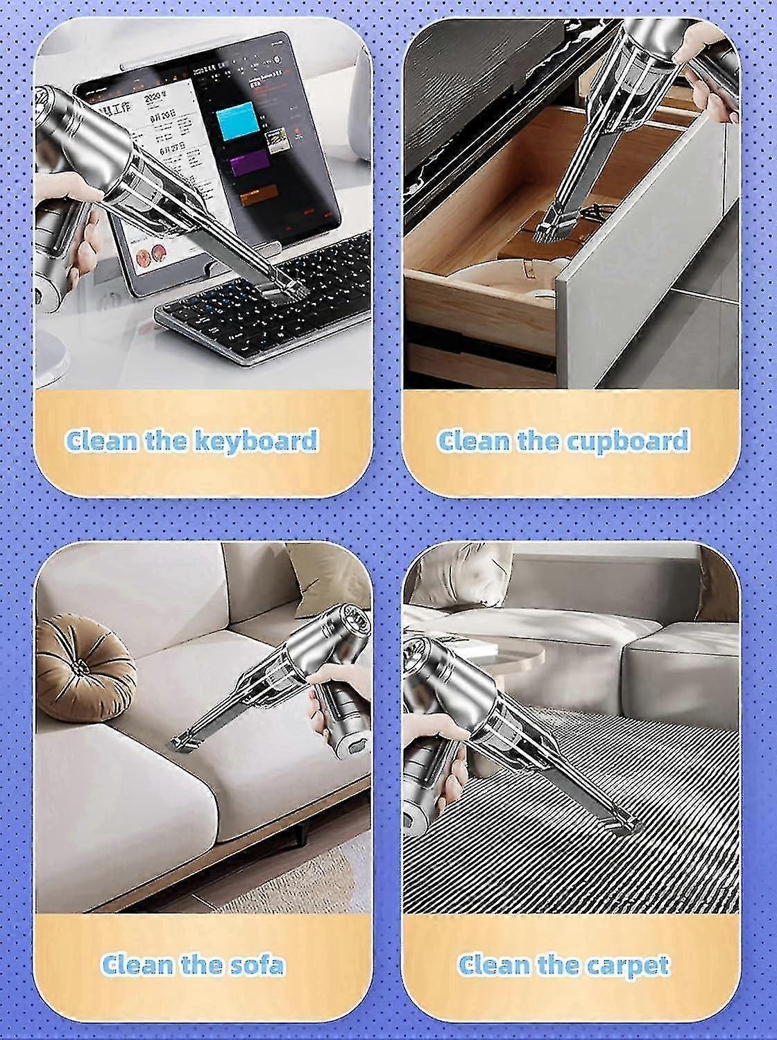 Car Vacuum Portable Cordless, Handheld Car Vacuum Cleaner High Power ...