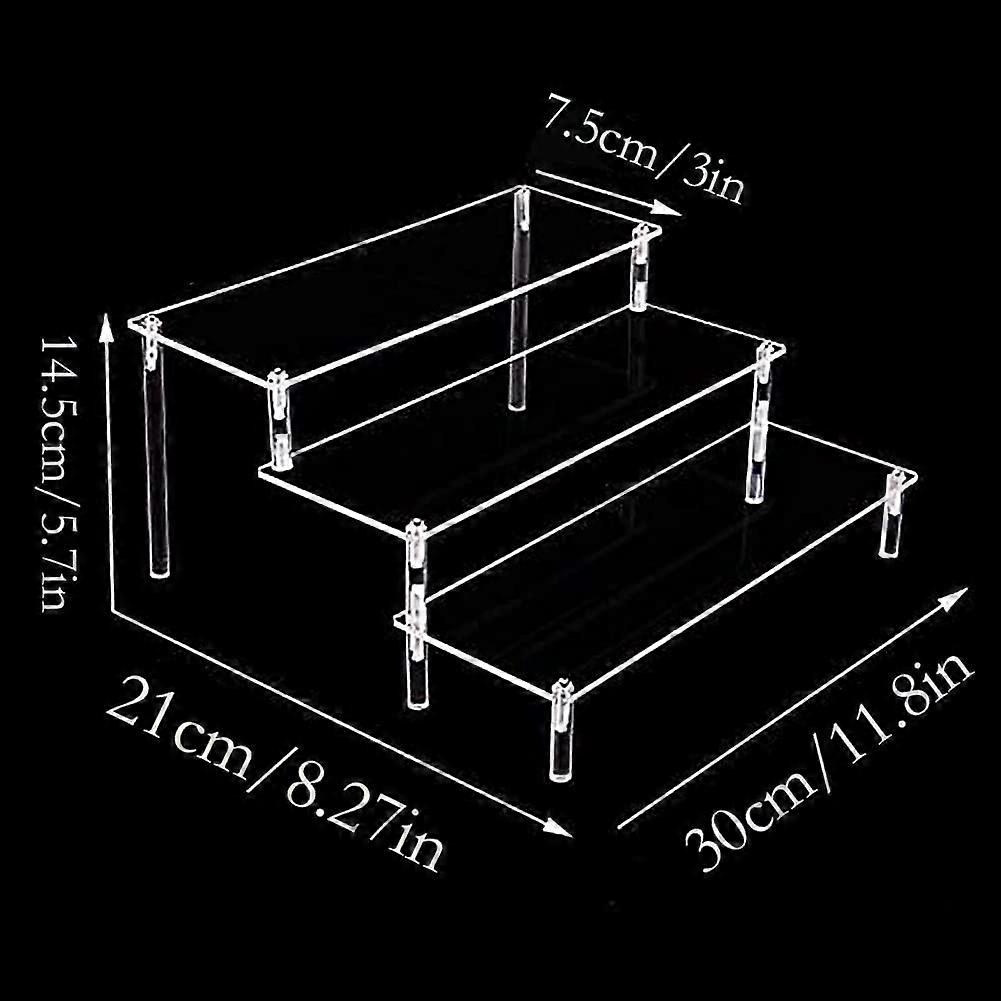 Acrylic Risers Display Stands, 3 Tier Perfume Organizer Display Shelf ...