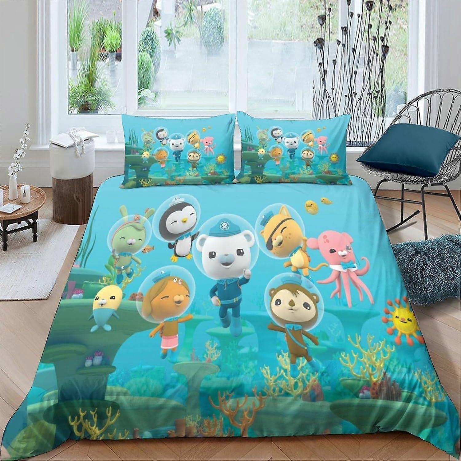 3D Print The Octonauts Bedding Set Cartoon Duvet Cover Set 3 Pcs Set ...