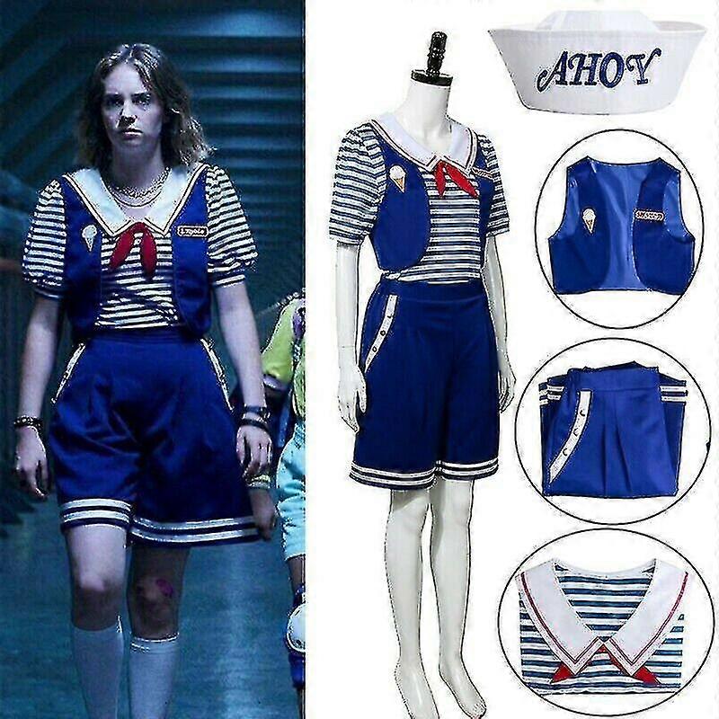 Stranger Things Robin Scoops Ahoy Cosplay Halloween Costume Uniform ...